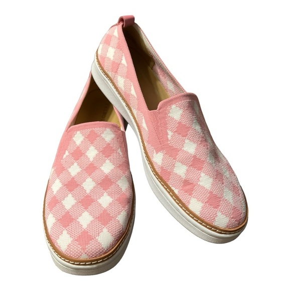 Talbots | Shoes | Talbots Brittany Knit Sneakers In Pink White Gingham ...